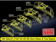 CATERPILLAR D5N / D6N dozer Stick Rake Tree Spear