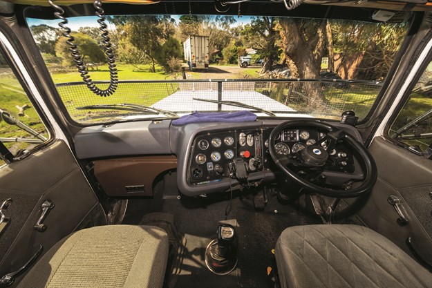 Back to the farm in a 1985 Ford prime mover