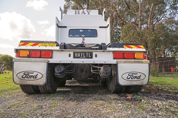 Back to the farm in a 1985 Ford prime mover