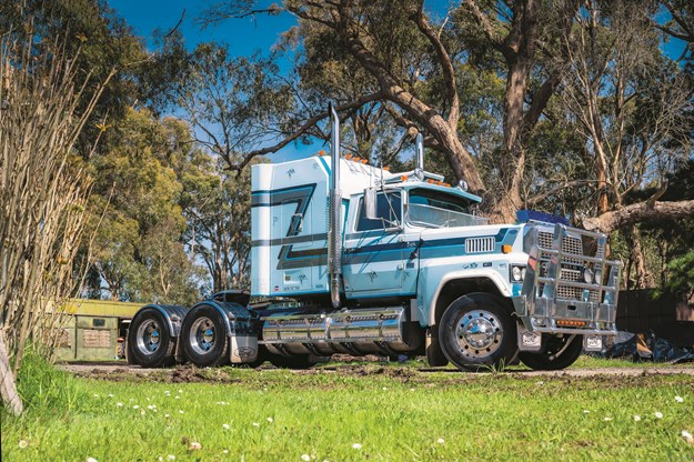 Back to the farm in a 1985 Ford prime mover