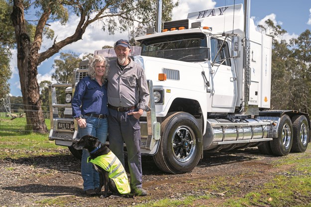 Back to the farm in a 1985 Ford prime mover