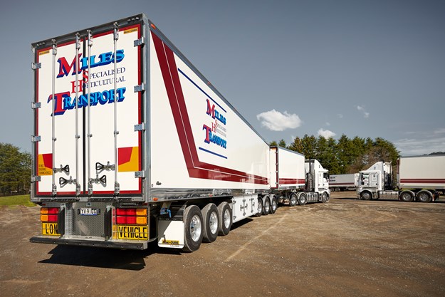 Miles Transport trucks on