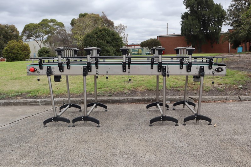 STAINLESS STEEL ACCUMULATION BOTTLE CONVEYOR FIFO FIRST IN FIRST OUT 3 ...