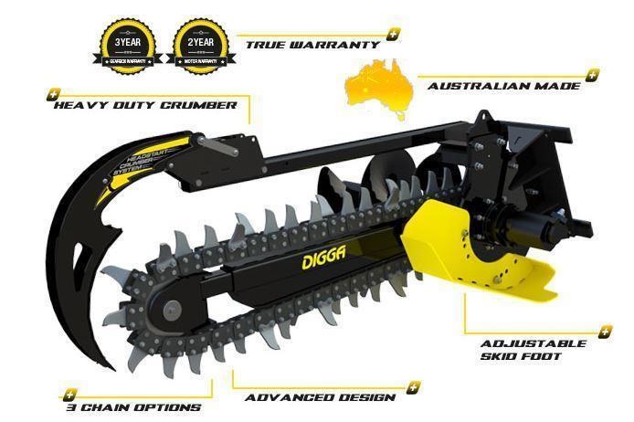 DIGGA BIGFOOT XD 1200MM DIG TRENCHER - 150MM TUNGSTEN CARBIDE (DIGGATAC ...