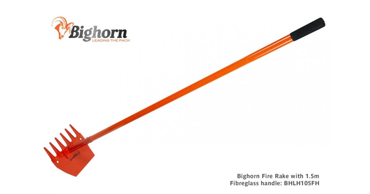 BIGHORN FIRE RAKE 1500MM SOLID FIBREGLASS HANDLE for sale (refcode ...