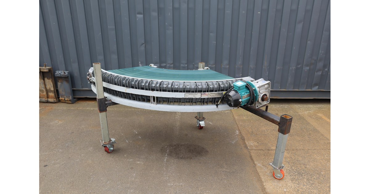 TRANSNORM CURVED 90 DEGREE CORNER MOTORISED CONVEYOR - TS1500/100 for ...