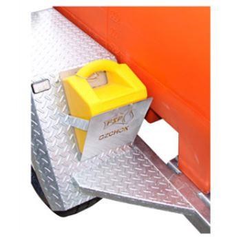 RAPID SPRAY PAIR OF OZ-CHOCK POLY WHEEL CHOCKS for sale