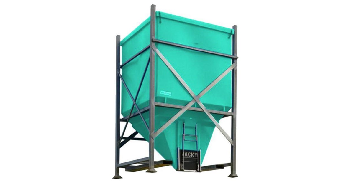 JACKY STORAGE 1,600L SIDE DISCHARGE BIN (STACKING FRAME) for sale