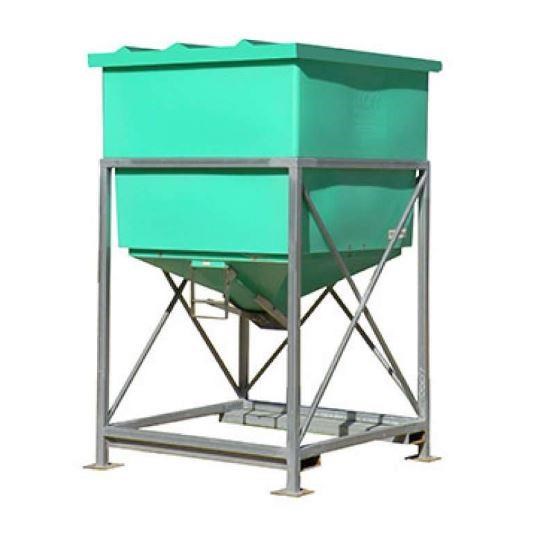 JACKY STORAGE 915L RAISED CENTRE DISCHARGE MINI SILO (STEEL BASE) for ...