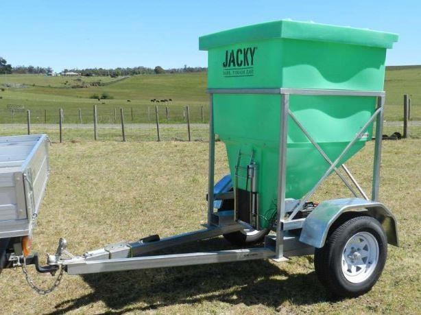 JACKY STORAGE 1,700L SIDE DISCHARGE FEED TRAILER UNIT COMPLETE (TALLER ...