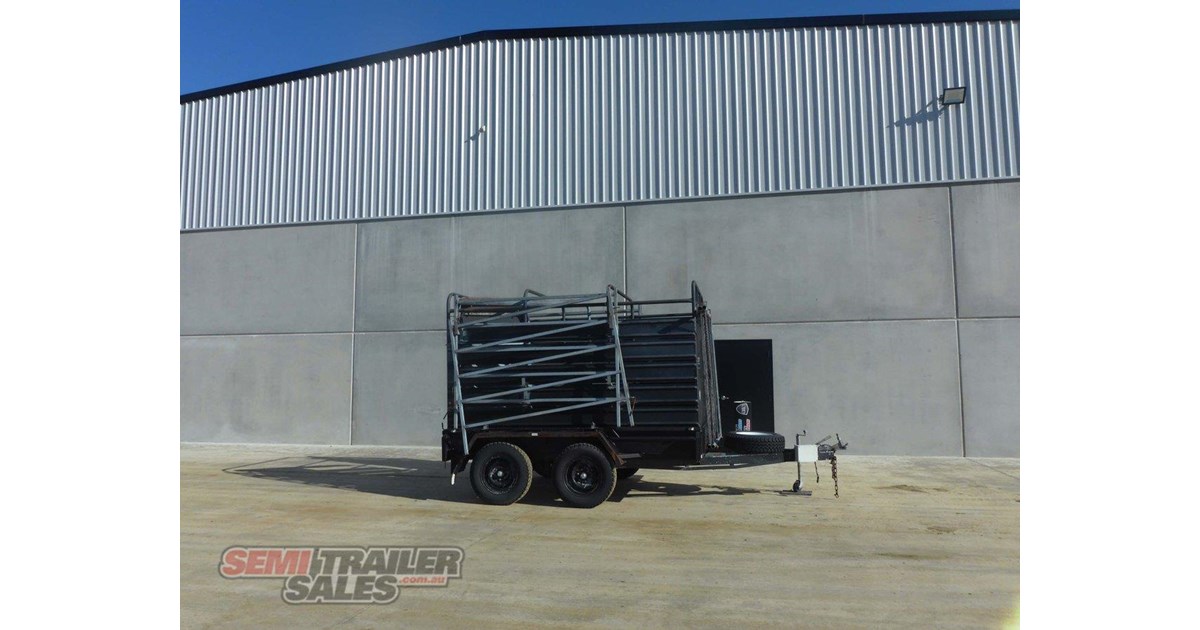 2009 VICTORIAN TRAILERS LIVESTOCK TRANSPORTER (10 X 6) CAR TRAILER for ...