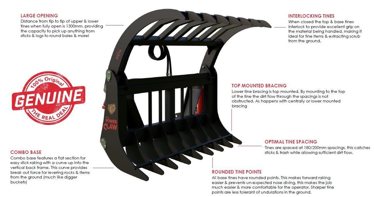 RATA 1.8M POWER CLAW MID RANGE (45-75HP) EURO HITCH for sale (refcode ...