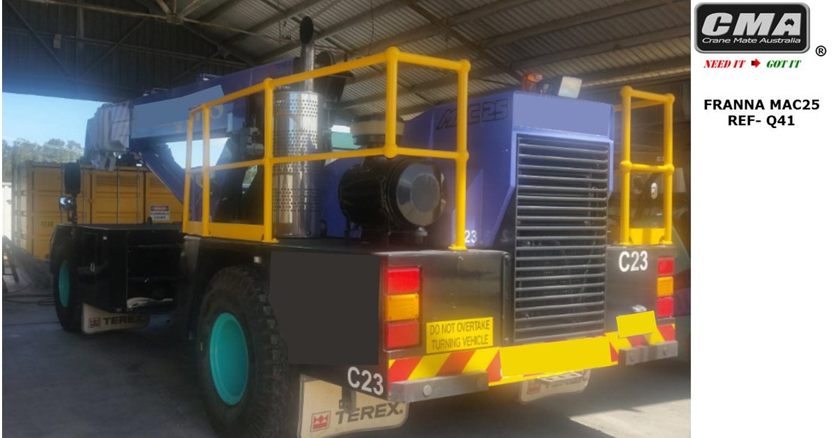 2011 TEREX FRANNA CRANE MAC25 2011 *10YR CERTIFICATION* for hire ...