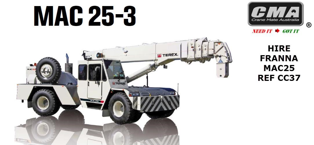 2019 TEREX MAC25 for hire (refcode TA1177740)