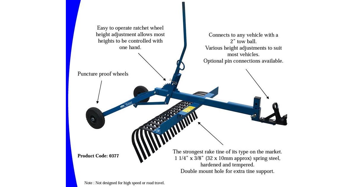 JOHN BERENDS LANDSCAPE RAKE 4FT (1.2M) SUIT ATVS - 0377 for sale ...