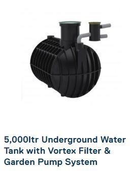 POLYMASTER 5,000L UNDERGROUND TANK INC GARDEN PUMP & FILTER for sale ...