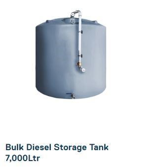 POLYMASTER 7,000L DIESEL BULK STORAGE TANK (SINGLE WALL) for sale ...