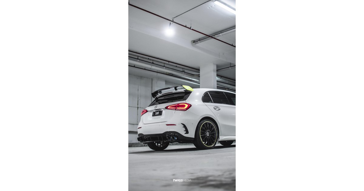 EURO EMPIRE AUTO MERCEDES A45S STYLE REAR DIFFUSER WITH EXHAUST TIPS ...