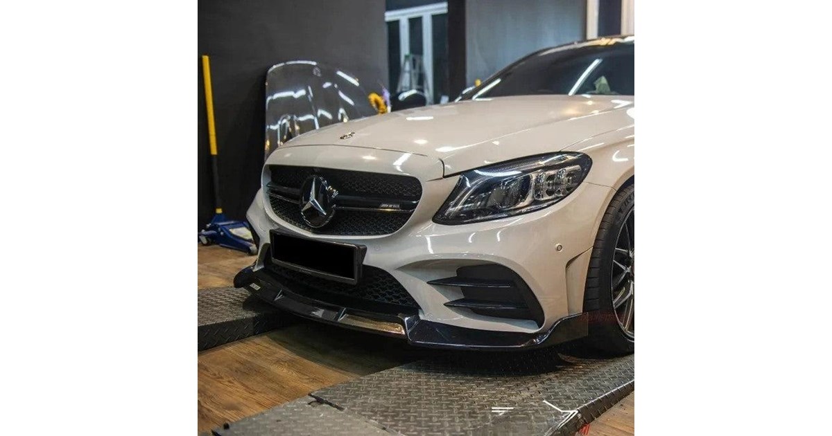 EURO EMPIRE AUTO MERCEDES BRABUS STYLE FRONT SPLITTER/LIP FOR C CLASS ...