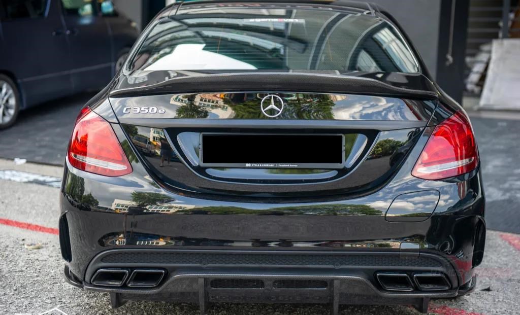 EURO EMPIRE AUTO MERCEDES CARBON FIBER PSM STYLE REAR SPOILER FOR W205 ...