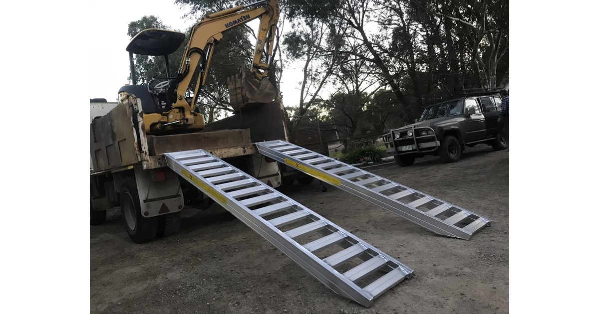 JETLAND 3M 5TONNE HEAVY DUTY RUBBER TRACK MACHINERY LOADING RAMPS for ...