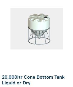 POLYMASTER 20,000L CONE BOTTOM TANK (DRY OUTLET) for sale (refcode ...