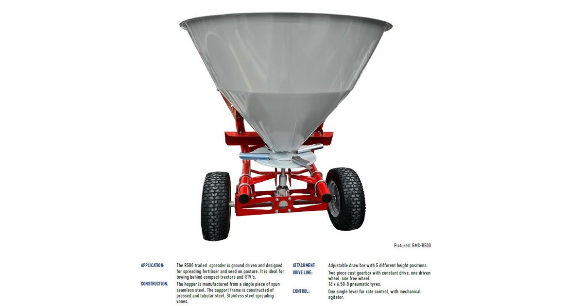 SILVAN BMC-R500 FERTILISER SPREADER - TRAILED for sale (refcode TA1223678)