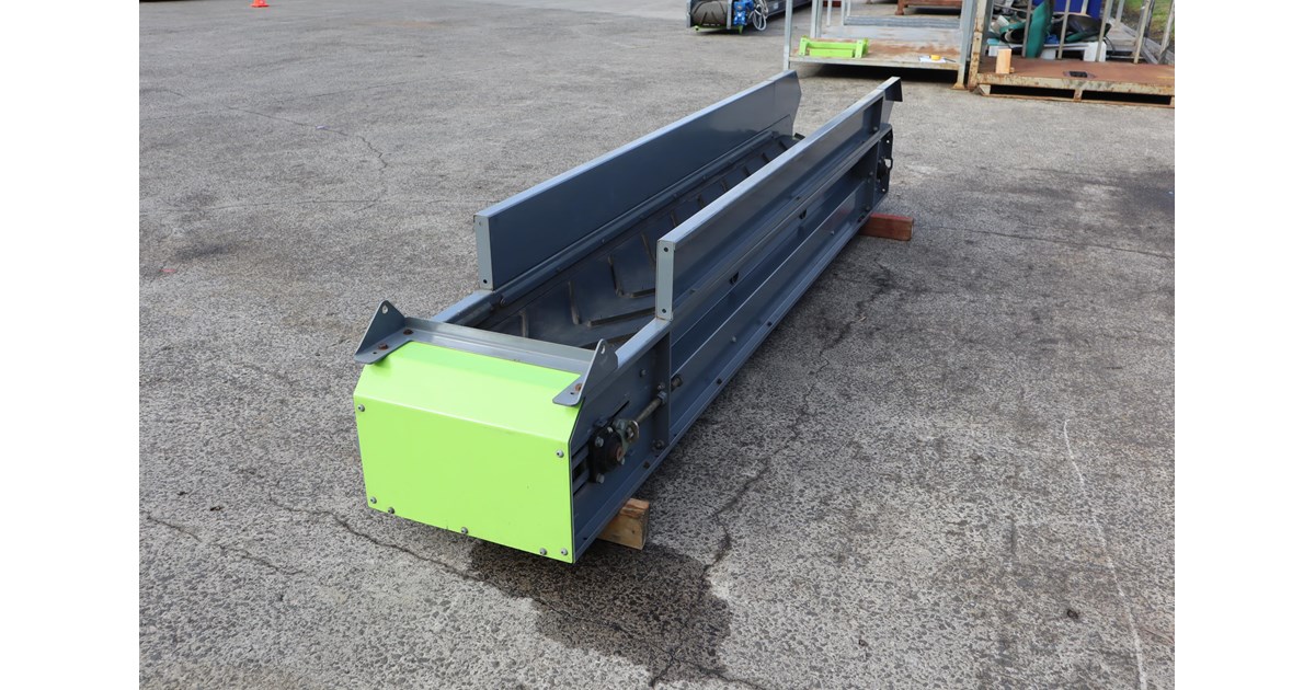 CC CONVEYORS MOTORISED INCLINE TROUGH BELT CONVEYOR 3M LONG for sale ...