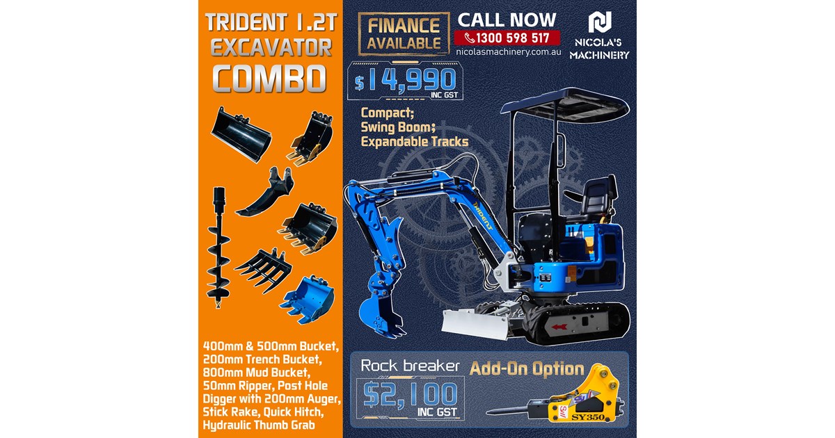 TRIDENT 1.2T EXCAVATOR COMBO DEAL (NEWLY UPGRADED) for sale (refcode ...