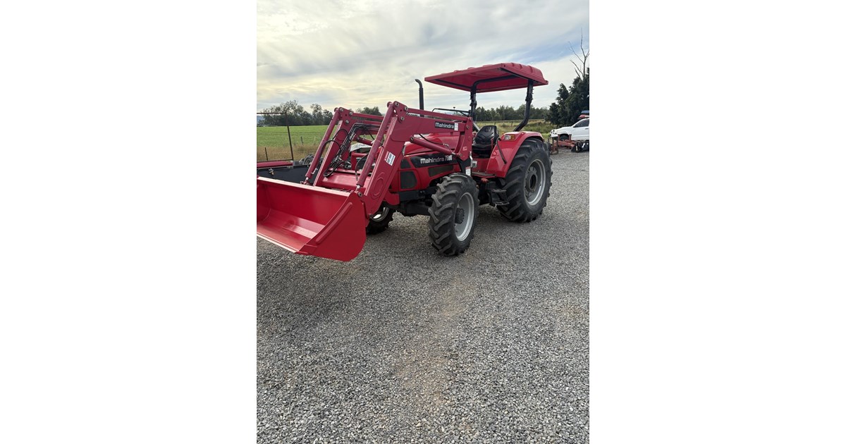 MAHINDRA 7590 92HP - TRACTOR + LOADER + GRILL GUARD + BUCKET + CANOPY ...
