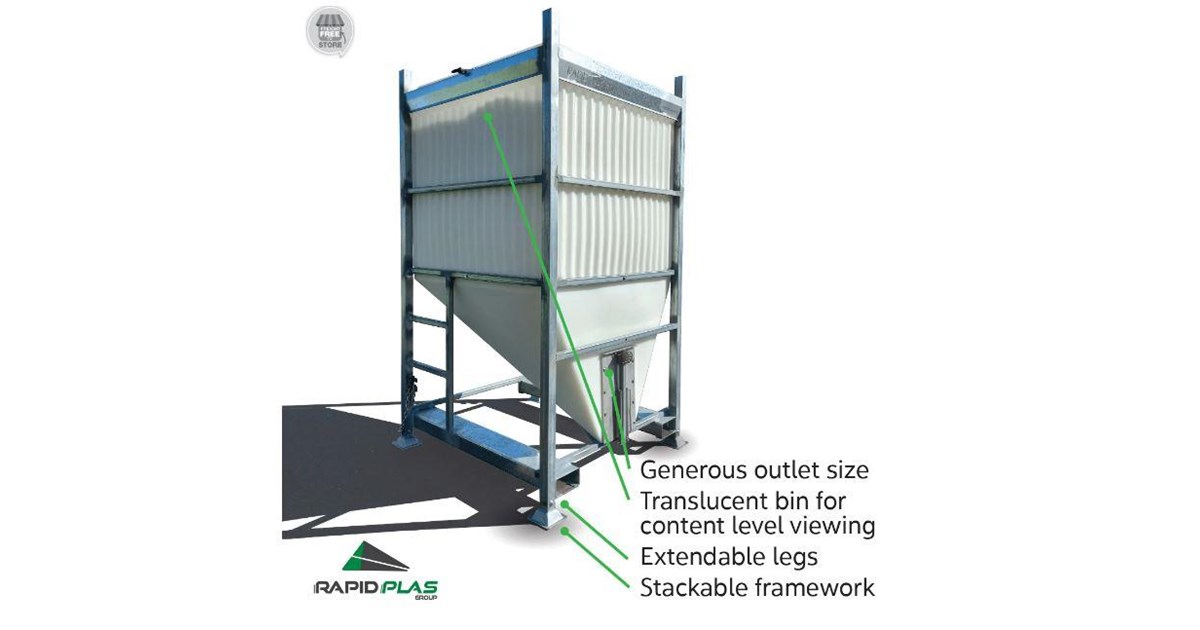 RAPID PLAS 1,600L SIDE DISCHARGE BIN (1.15 TONNE) for sale (refcode ...