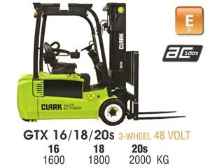 2015 CLARK GTX16 ELECTRIC FORKLIFT for sale (refcode TA586321)