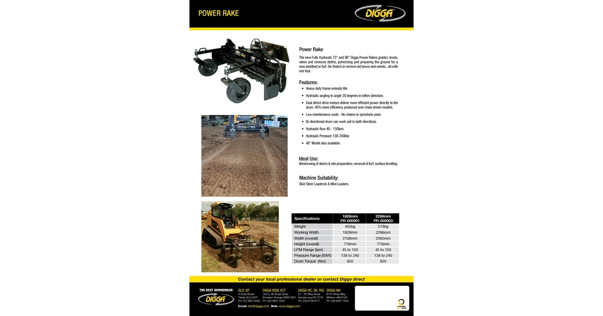 DIGGA POWER RAKE for sale (refcode TA684429)