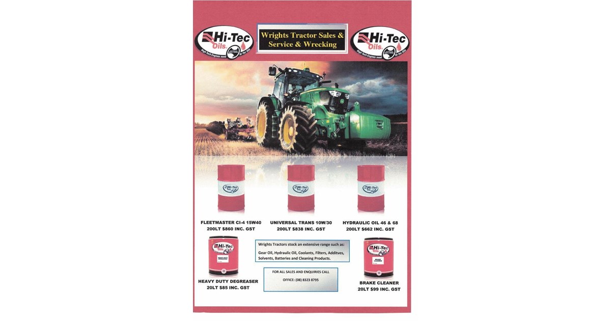 HI-TECH OILS EXTENSIVE RANGE for sale (refcode TA832216)