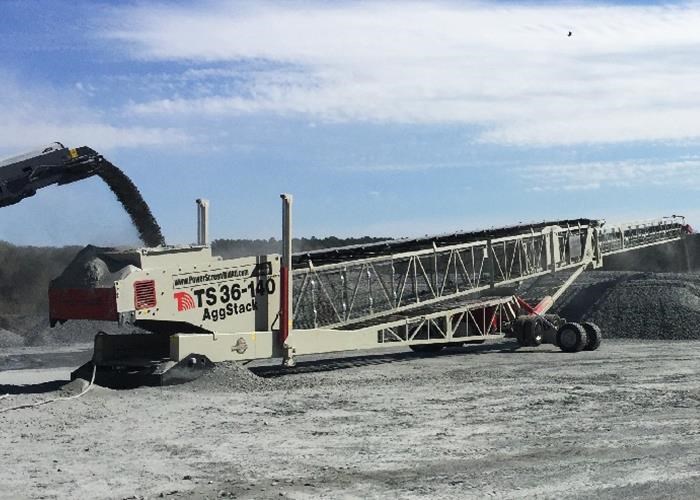 2020 TELESTACK TS 36-140 AGGSTACK RADIAL TELESCOPIC STOCKPILE CONVEYOR ...