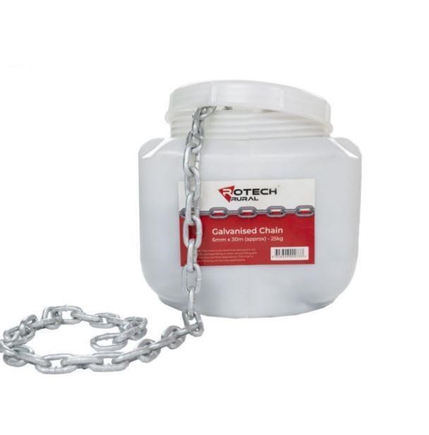 ROTECH RURAL 5MM GALVANISED CHAIN - 25KG (49M) - GC0525 for sale ...