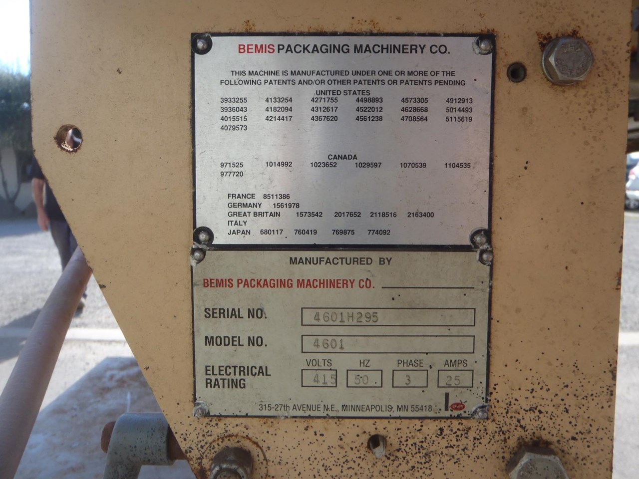 BEMIS PACKAGING 4601 BAG SEALER for sale