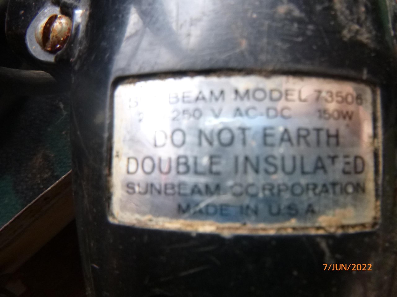 SUNBEAM SHEARING HANDPIECE ELECTRIC for sale (refcode TA1146103)