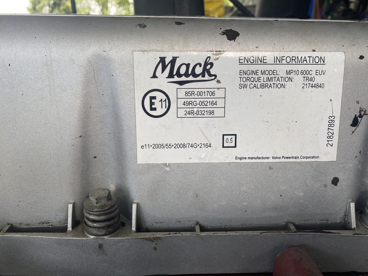 2019 MP10 MOTOR 600HP MACK for sale (refcode TA1154154)