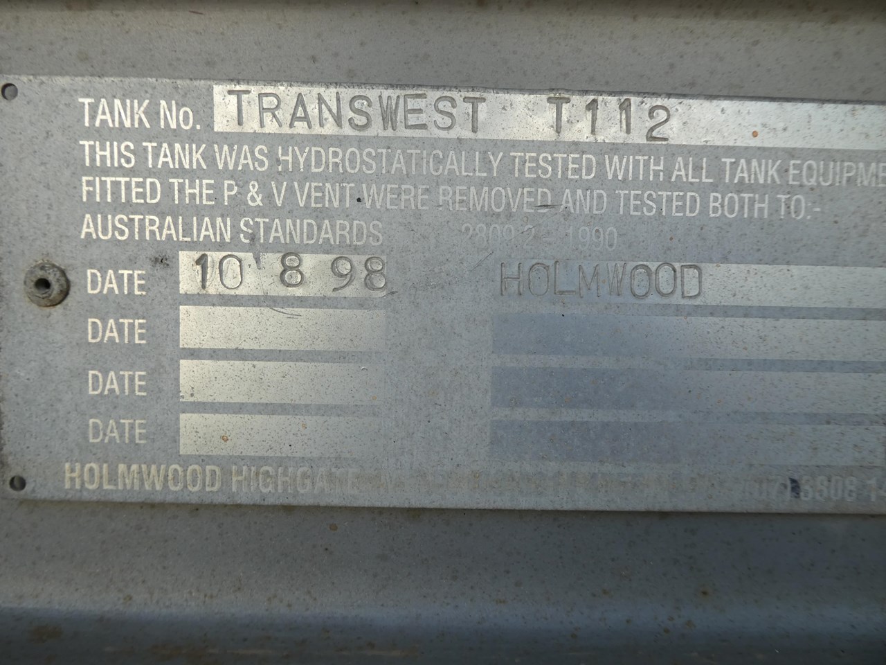 1979 TIEMAN WATER TANKER TRAILER for sale