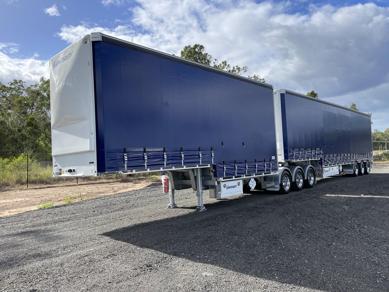 2023 VAWDREY 34 PALLET DROP DECK B DOUBLE CURTAINSIDER COMBINATION for sale