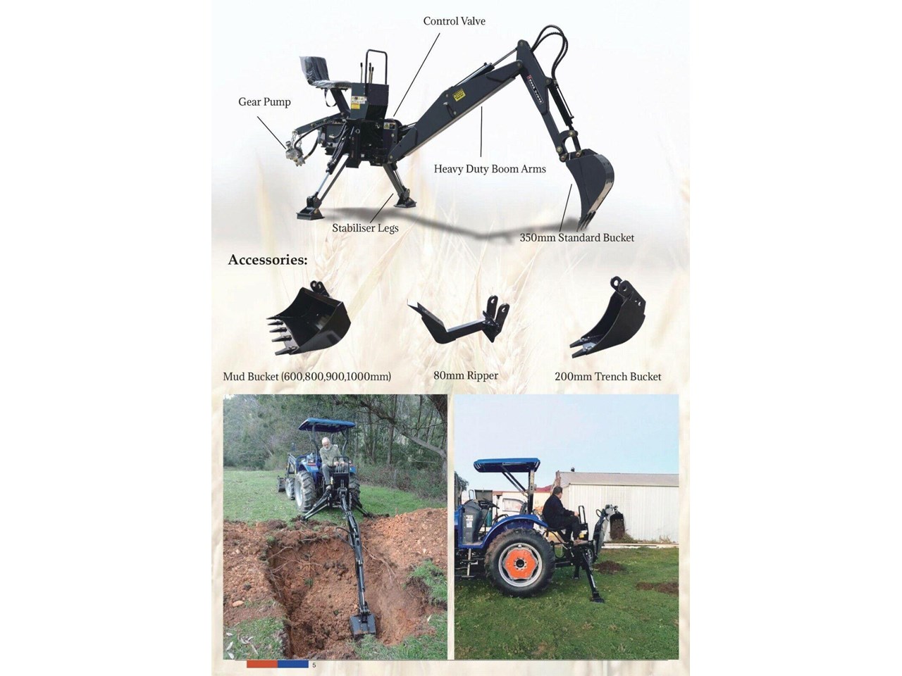 BACKHOE ATTACHMENT 3-POINT-LINKAGE for sale