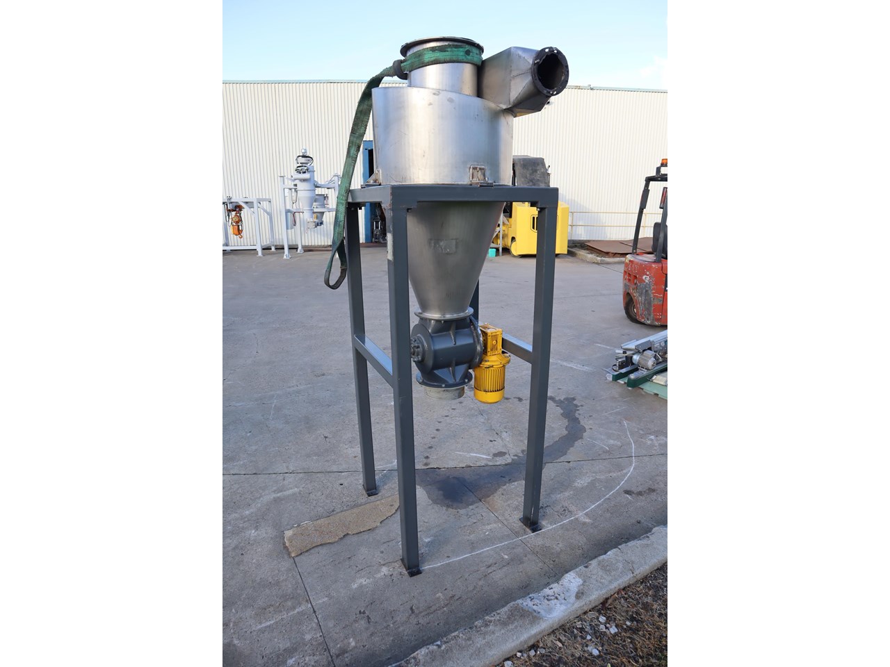 CYCLONE HOPPER LOADER WITH ROTARY VALVE FEEDER for sale