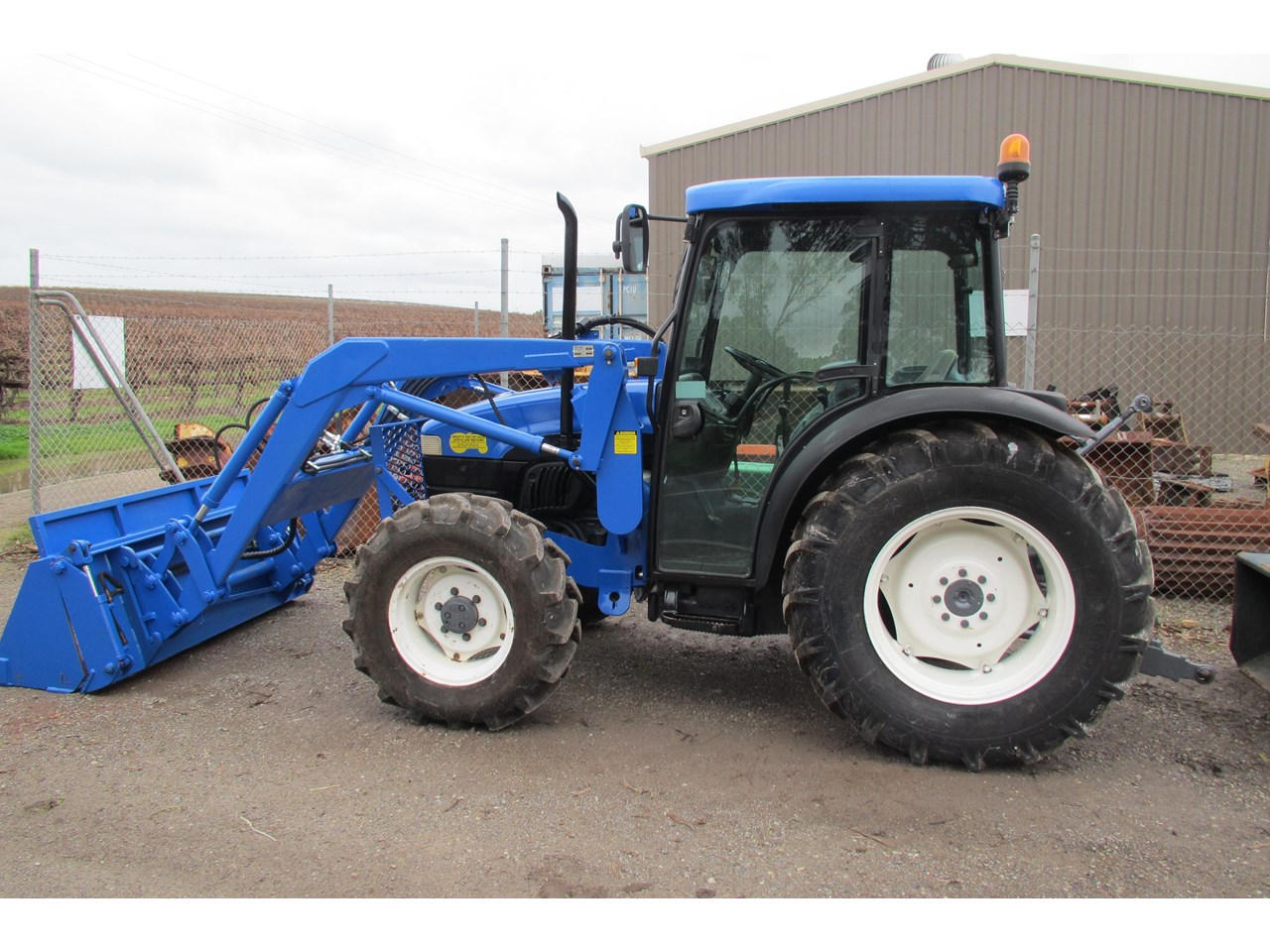 NEW HOLLAND TN55D TRACTOR WITH BURDER FRONT END LOADER for sale ...
