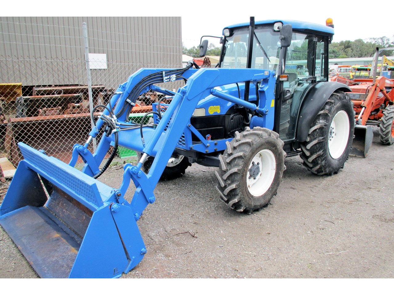 NEW HOLLAND TN55D TRACTOR WITH BURDER FRONT END LOADER for sale ...