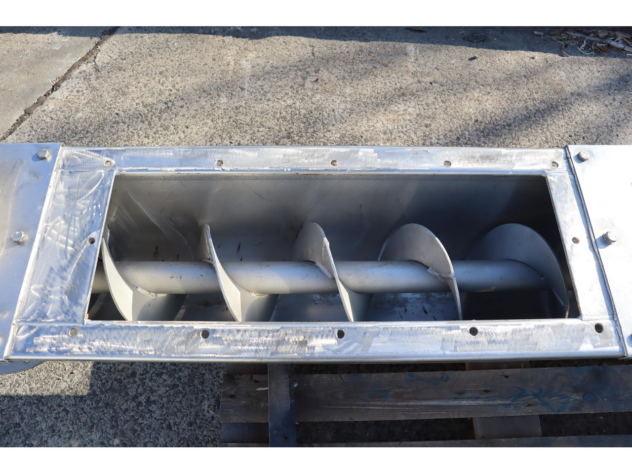 STAINLESS STEEL DOUBLE OUTLET AUGER FEEDER SCREW CONVEYOR 2M LONG SCREW ...