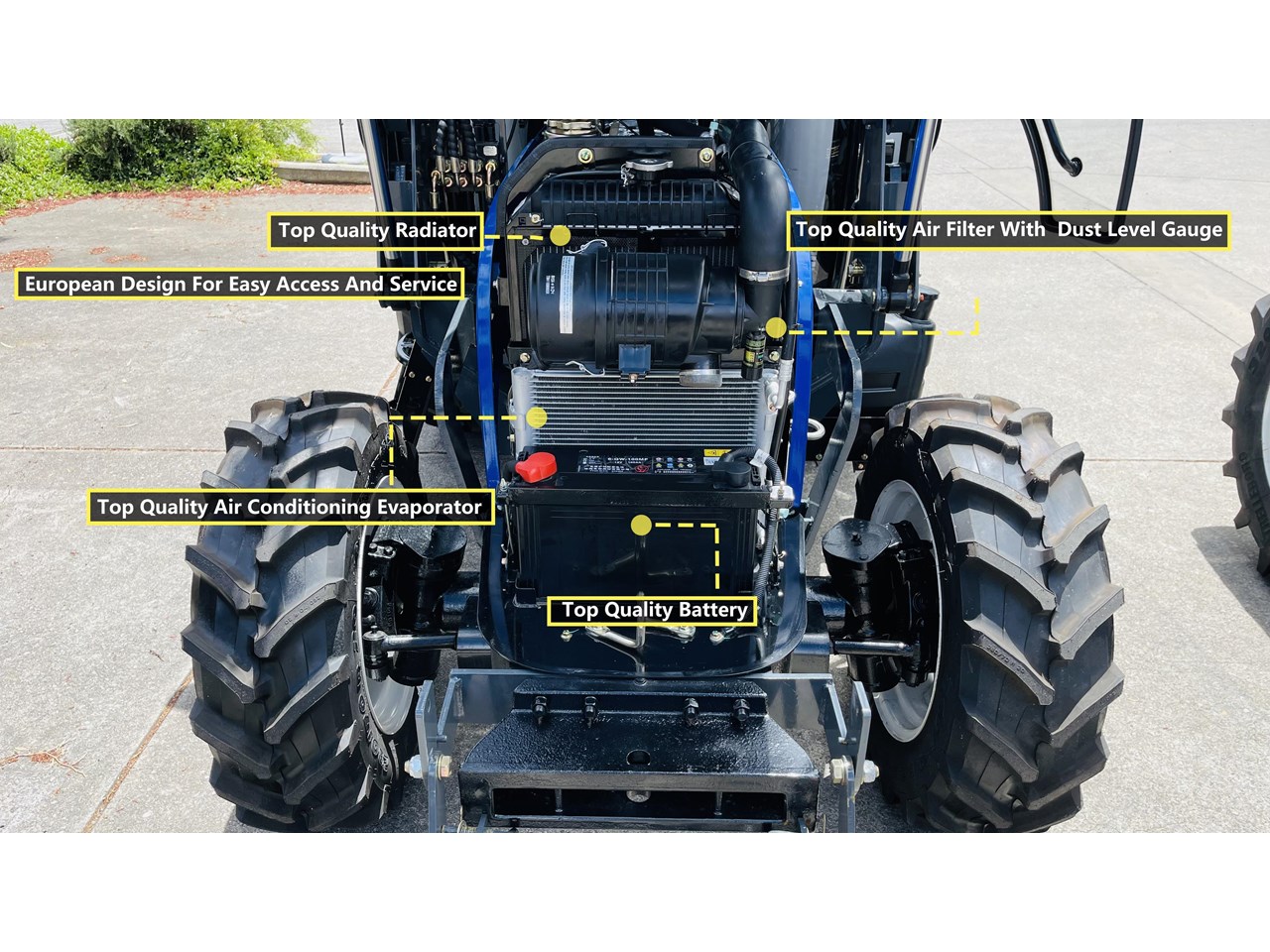 LOVOL 75HP 4WD A/C CABIN TRACTOR WITH 4IN1 BUCKET (1000KG FRONT LOADER ...