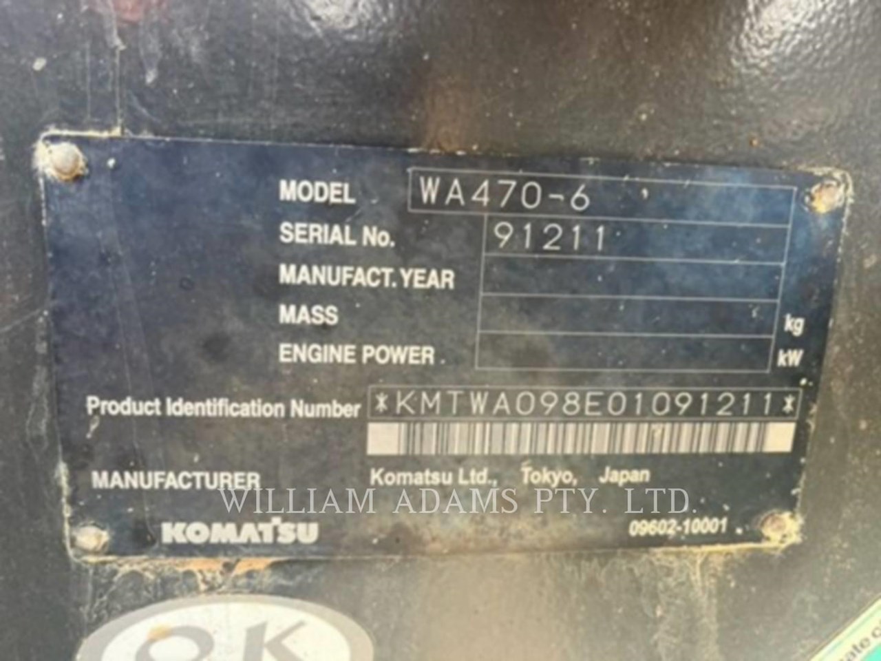 2014 KOMATSU WA470 for sale