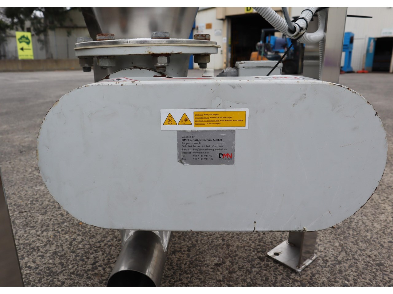 STAINLESS STEEL HOPPER SILO WITH ROTARY VALVE FEEDER 250L for sale ...