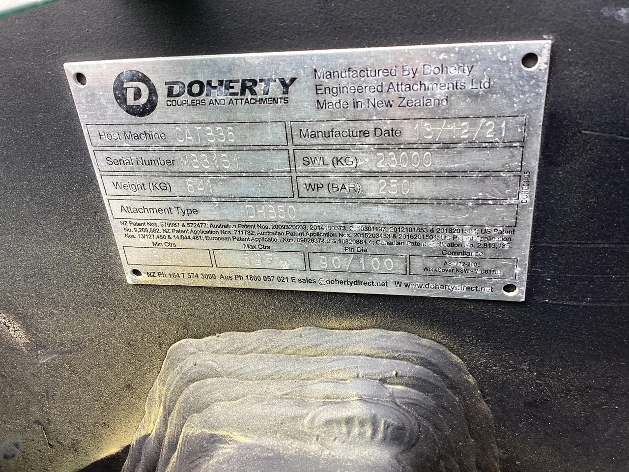 2021 DOHERTY 36 TONNE QUICK HITCH for sale (refcode TA1297568)